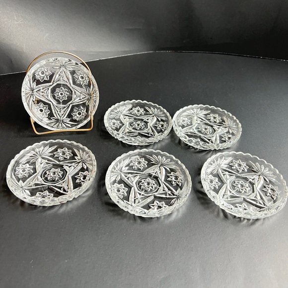 Anchor Hocking | Dining | Vintage6 Star Of David Glass Coasters 35 Wide ...